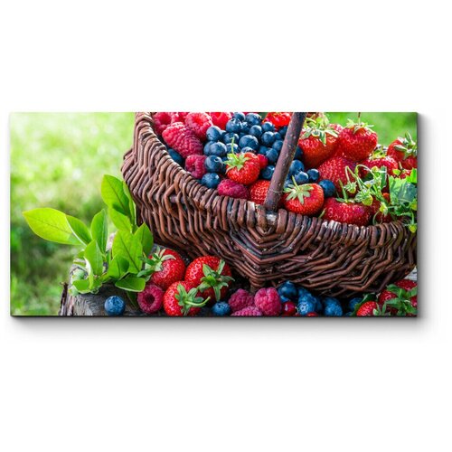 Модульная картина Корзинка с ягодами 120x60