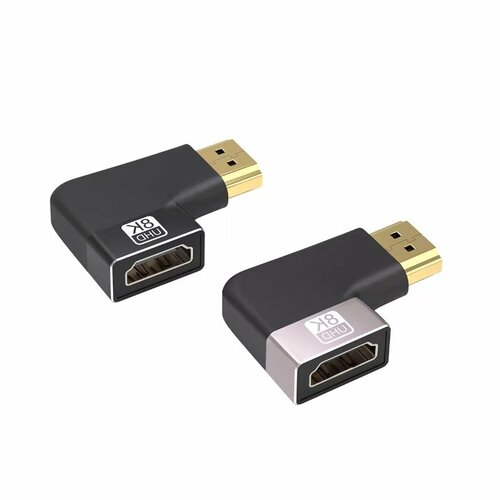 Адаптер "B&P" ver 2.1 HDMI 19F to HDMI 19M 8K UHD, 48Gbps левый