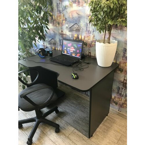 Компьютерный письменный стол ADRENALINE Игровой Геймерский Серый/Черный 120х75х78