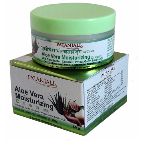 Patanjali Aloe Vera Moisturizing Cream Увлажняющий крем для лица с алое вера, 50 мл