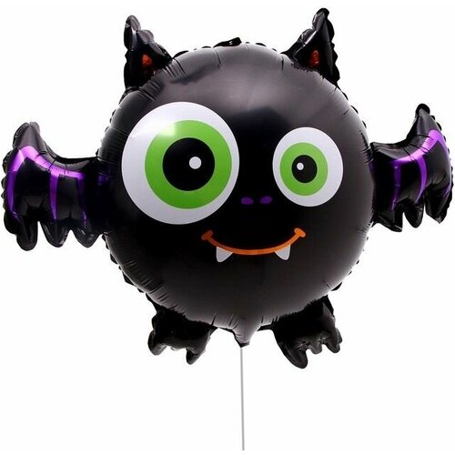 Воздушный шарик, фольгированный 30" "Летучая мышь с большими глазами"