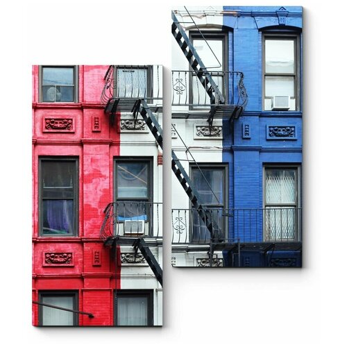 Модульная картина Здание и лестница в Нью-Йорке80x100