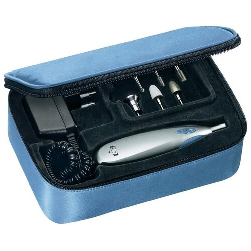 Аппарат для маникюра и педикюра Sanitas SMA50, 6100 об/мин, серебристый/голубой