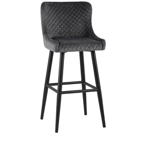 Стул барный Stool Group Ститч MC15B Velvet HLR-21 Dual серый