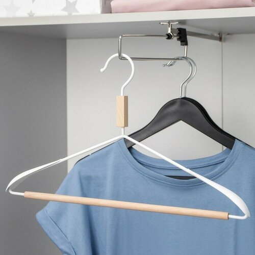 LaDо́m Плечики - вешалка для одежды с усиленными плечиками LaDо́m Laconique, 42×24×3,2 см, цвет белый