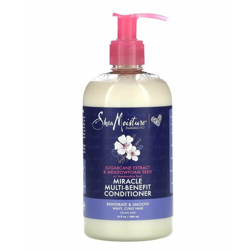 Shea Moisture, Miracle Multi-Benefit Conditioner, кондиционер с экстрактом сахарного тростника, 384 мл.
