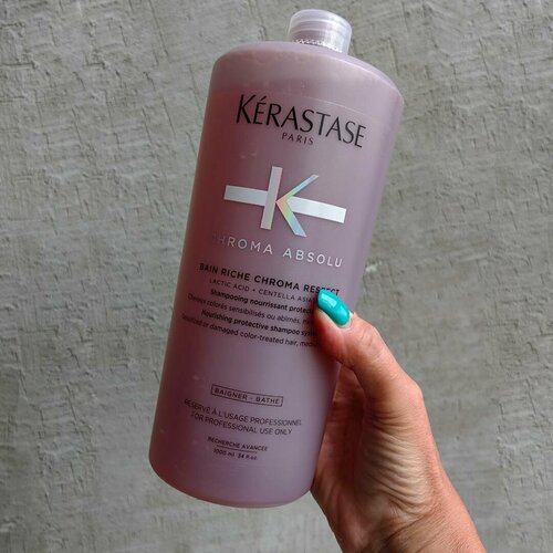 KERASTASE Шампунь-ванна для защиты тонких или нормальных окрашенных волос Bain Riche Chroma Respect/1000мл