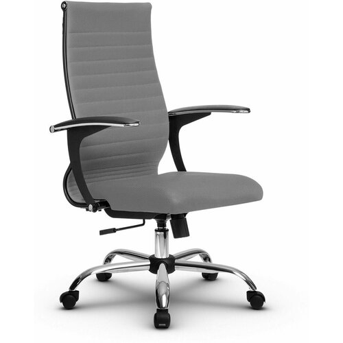 Кресло компьютерное МЕТТА-19(MPRU)/подл.158/осн.003 Светло-серый/Светло-серый