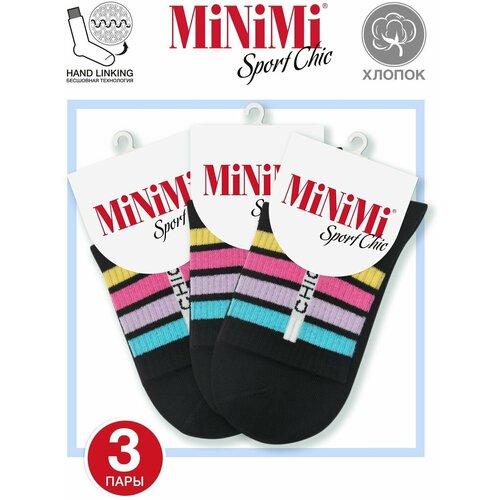 Носки MiNiMi, 3 пары, размер 35-38, черный