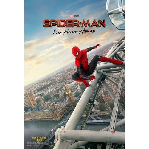 Плакат, постер на холсте Человек-паук: Вдали от дома (Spider-Man: Far From Home, 2019г). Размер 30 х 42 см