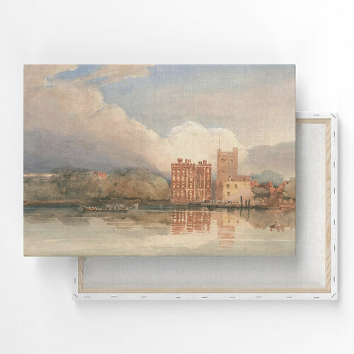 Картина на холсте, репродукция / Дэвид Кокс - View of Lambeth Palace on Thames / Размер 30 x 40 см