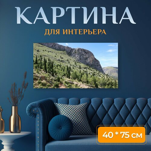 Картина на холсте "Босния, пейзаж, мировоззрение" на подрамнике 75х40 см. для интерьера
