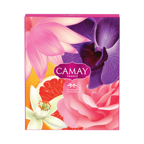Camay Набор мыла Коллекция ароматов 2023 роза, 4 шт., 340 мл, 85 г
