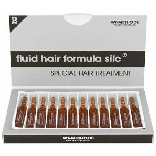 WT-Methode Fluid Hair Formula Silc Жидкий кератин для  восстановления структуры волос, 10 мл, 12 шт., ампулы