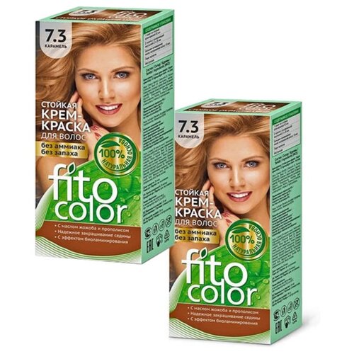 Fito косметик Fitocolor крем-краска для волос набор 2 шт., 7.3 карамель, 115 мл