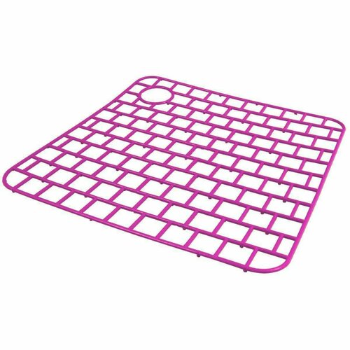 Сетка AllaMo для раковины на кухню 32 x 32 см, коврик-решётка квадратный розовый