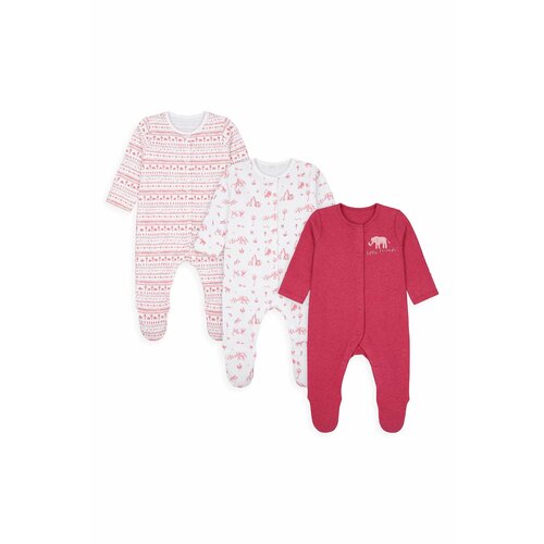 Комбинезон mothercare, комплект из 3 шт., размер 68, розовый