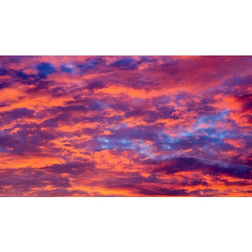 Картина на холсте 60x110 Альянс Лес "Небо облака sunset" на подрамнике / интерьер/ декор