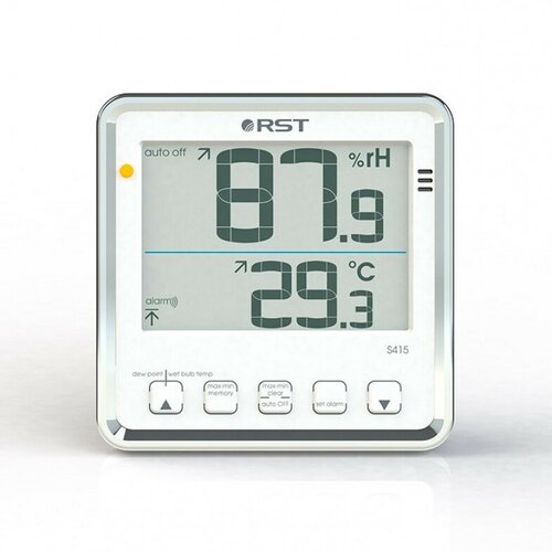 Электронный термогигрометр RST S415 pro с большим дисплеем, белый