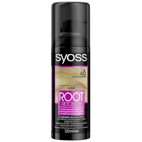 СЬЁСС Спрей Root Retoucher тонирующий для закрашивания отросших корней волос и седины, русый, 120 мл, 120 г