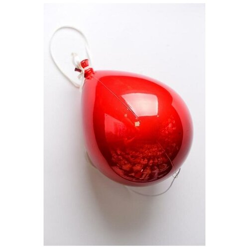 Рождественский шар (20 см, 1 шт.) Форма воздушного шара. Красный