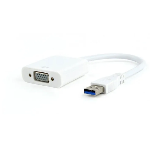 Видеоадаптер (конвертер) USB 3.0 VGA Cablexpert AB-U3M-VGAF-01-W, белый