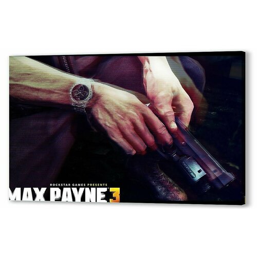 Плакат, постер на холсте Max Payne 3. Размер 21 х 30 см