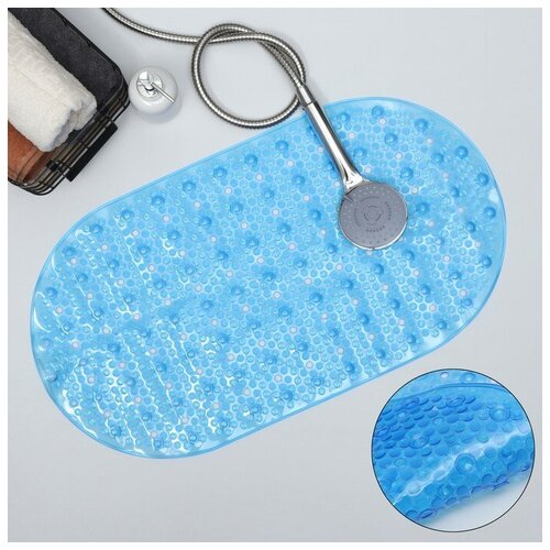 SPA-коврик для ванны на присосках Доляна «Пузырьки», 38×68 см, цвет микс