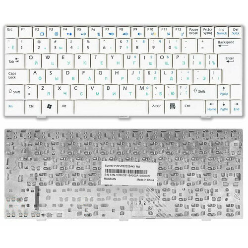 Клавиатура для ноутбука MSI MP-08A73SU-359 белая