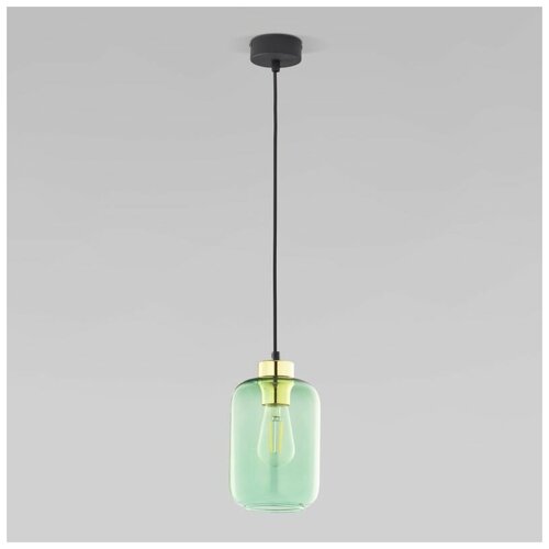 Подвесной светильник со стеклянным плафоном TK Lighting 6696 Marco, цвет золото / черный / зеленый, IP20