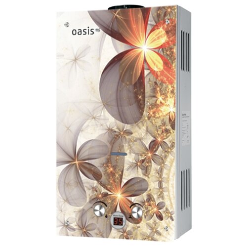 Проточный газовый водонагреватель Oasis Eco Glass, бежевый