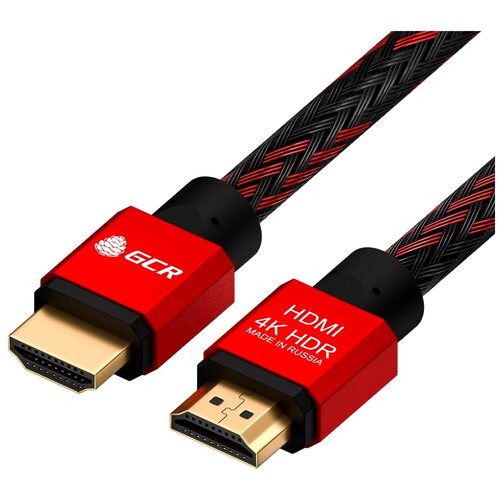 Кабель GCR HDMI - HDMI (GCR-HM481), 3 м, красный/черно-красный