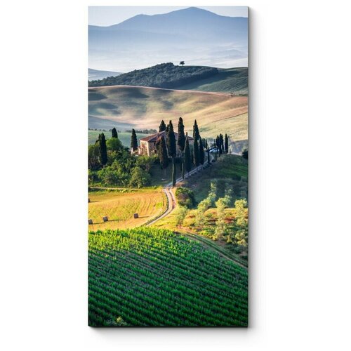 Модульная картина Тоскана, панорамный пейзаж100x200