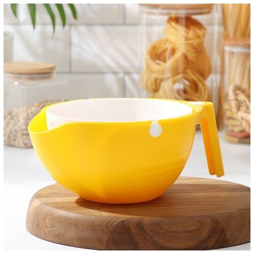 Sima-land Дуршлаг с миской, 2 в 1, d=18 см, вставка 17,5 см, цвет микс