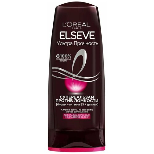 L'OREAL Супербальзам Elseve Ультра прочность против ломкости волос, 200 мл, 4 шт.