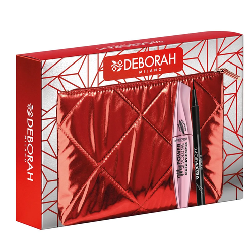 Набор в косметичке Deborah Milano 09: Тушь для ресниц MY POWER VOLUME, Подводка для глаз EYELINER 24ORE EXTRA