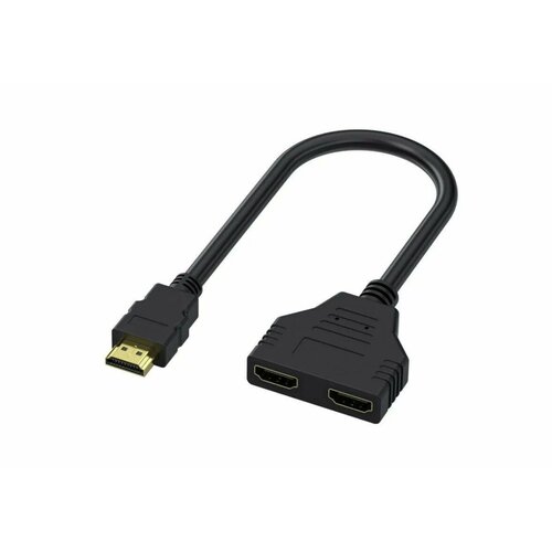 Разветвитель HDMI 1.4 на 2 выхода Full HD 1080p 60Hz черный 21 см