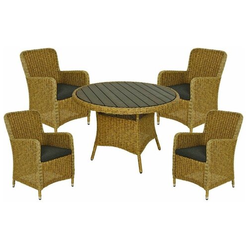 Kaemingk Комплект плетёной мебели Windsor Royal: 4 кресла + 1 столик *