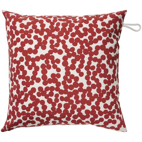 Чехол для подушки ИКЕА ГУЛЛБЕРГСЁ (00509951), 50x50 см, красный/орнамент «точки»