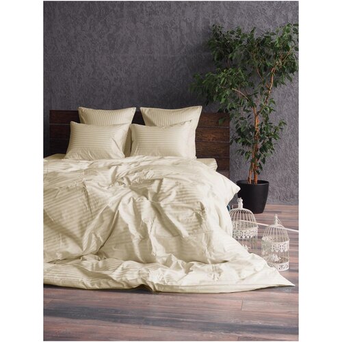 Комплект постельного белья Tana Home Collection страйп-сатин 1 5 спальное, наволочки 70х70 см, 11-0510-3-Н70