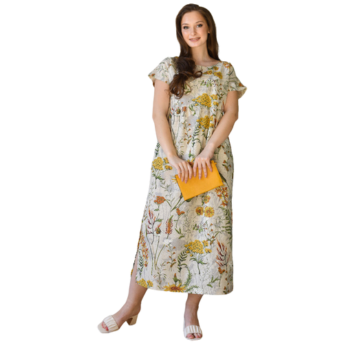 Платье Оптима Трикотаж, размер 46, желтый