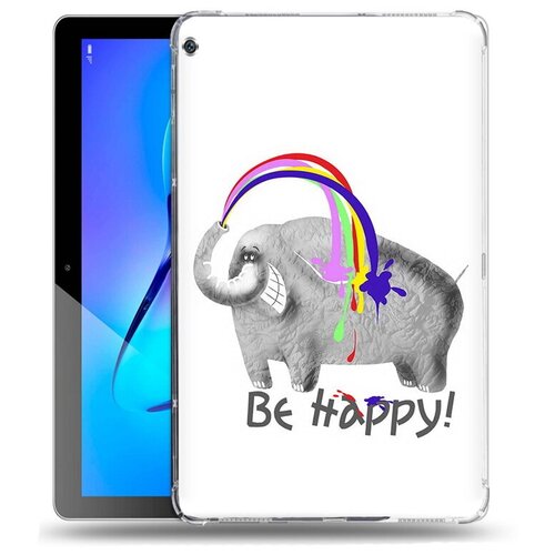 Чехол задняя-панель-накладка-бампер MyPads счастливый слон для Huawei MediaPad M3 Lite 10 Wi-Fi/ LTE (BAH-AL00/W09) противоударный