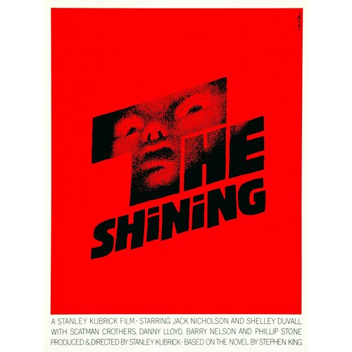 Плакат, постер на бумаге Сияние (The Shining, 1980г). Размер 21 на 30 см
