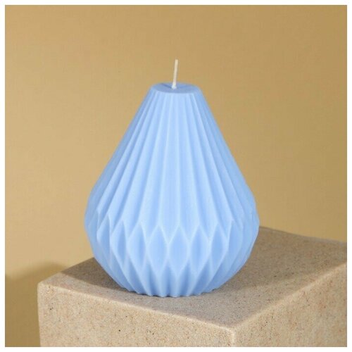 Свеча формовая "Оригами", голубая