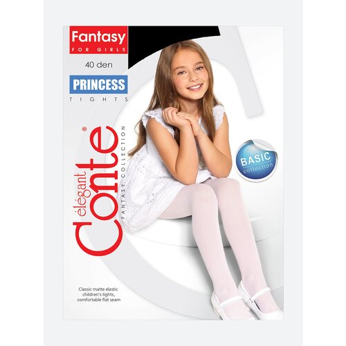 Колготки Conte-kids Princess, 40 den, размер 104-110, черный