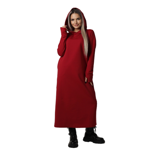 Платье Elena Tex, размер 50, бордовый