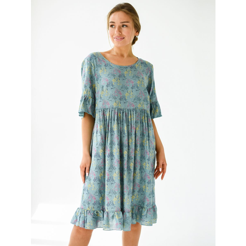 Платье Текстильный Край, размер 48, голубой