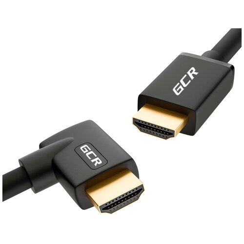 Кабель GCR HDMI - HDMI (правый угол) (GCR-HMAC5), 2 м, 1 шт., черный