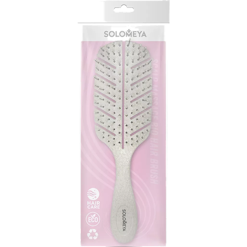 Solomeya Массажная био-расческа для волос Натуральная Scalp massage bio hair brush Natural 1 шт