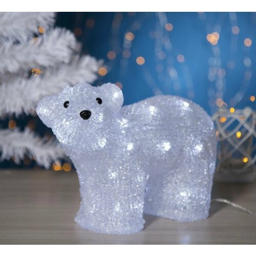 Светодиодная фигура Медведь малый 45 см, акрил, 40 LED, 220 В, свечение белое